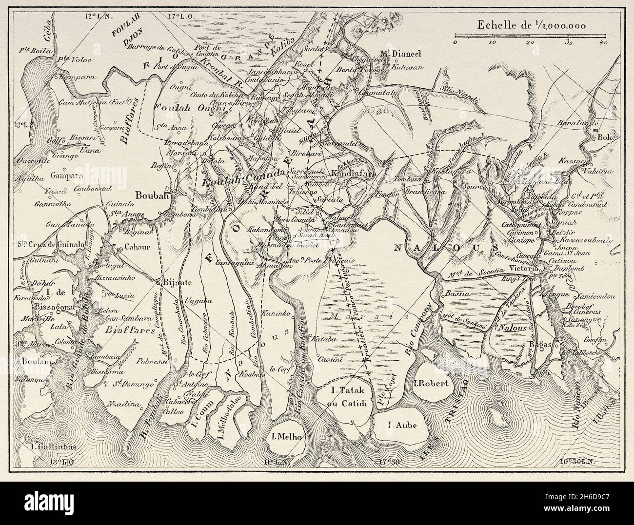 West africa 19th century map hi-res stock photography and images - Alamy