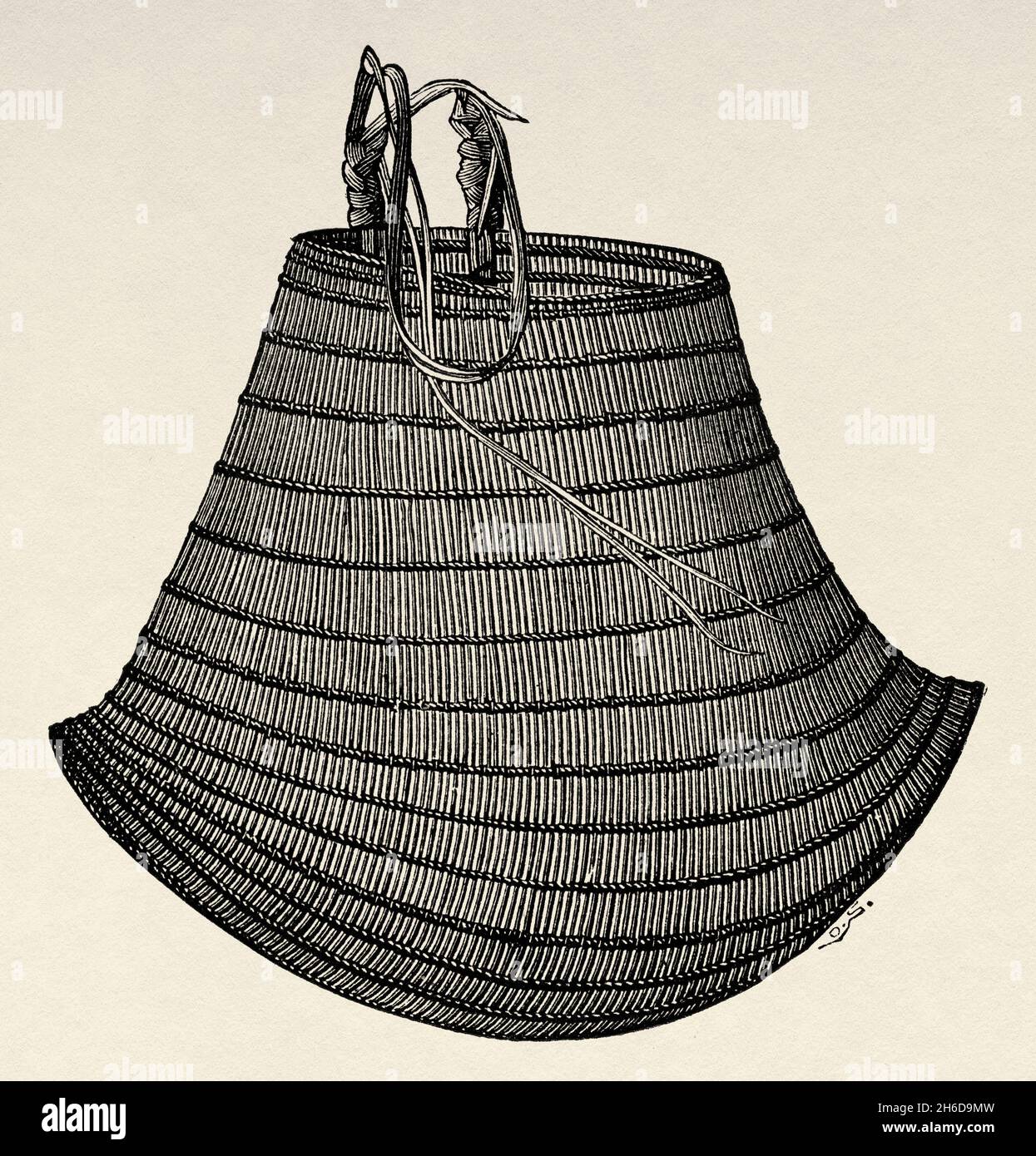 Typical traditional aboriginal basket of Herbert River. Queensland ...
