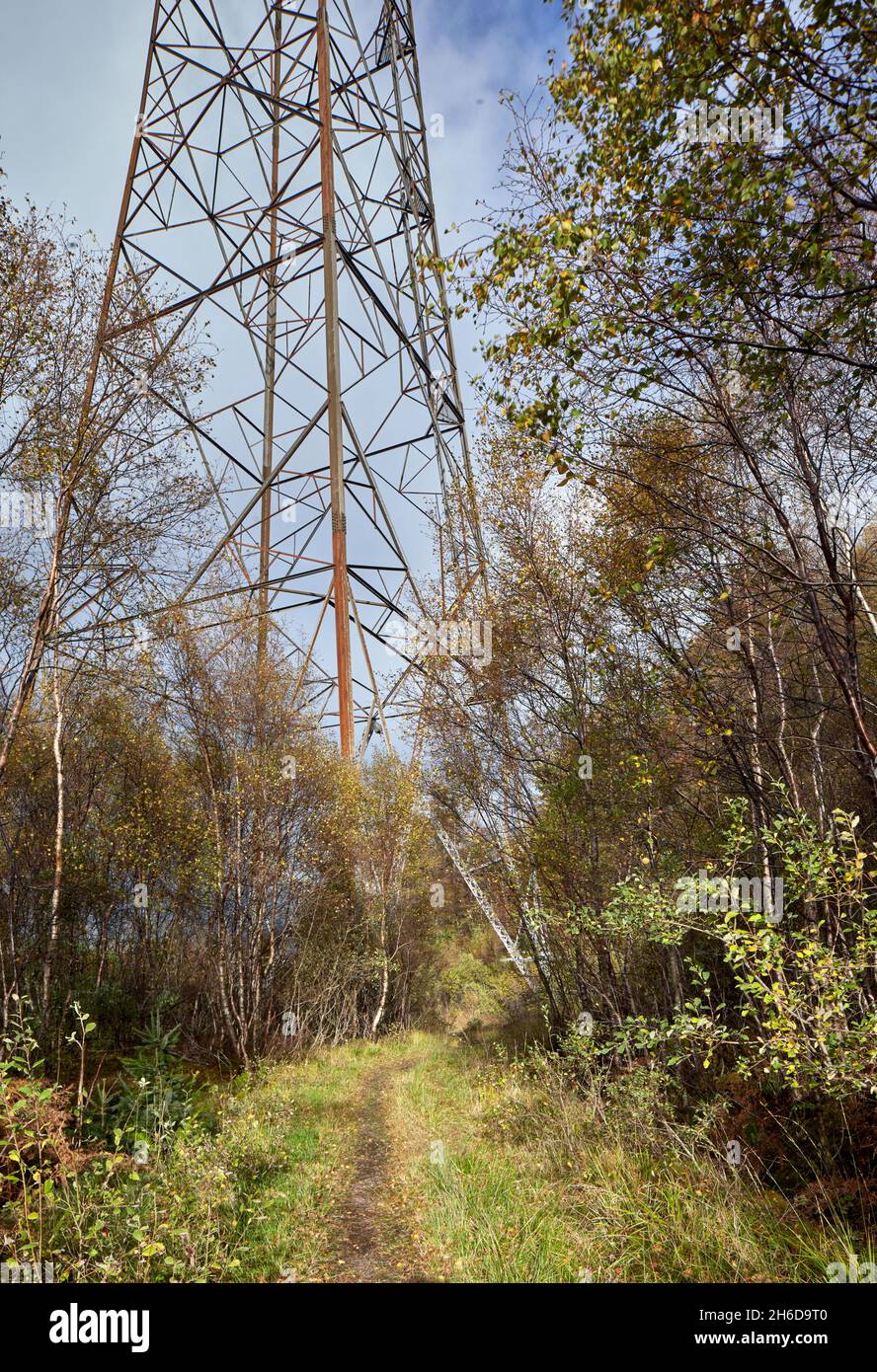 Electricity Pylon in Scotland Stock Photo - Alamy