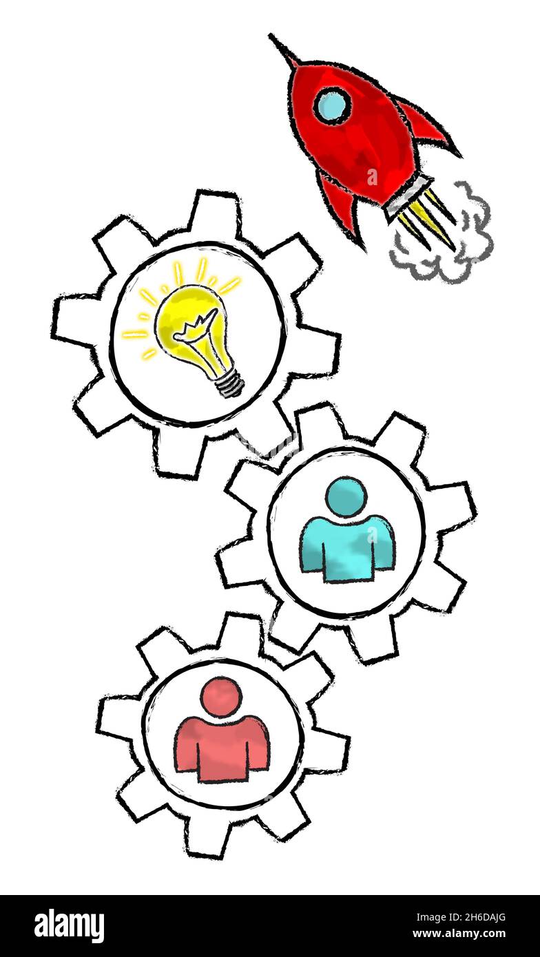 Partner concept drawn on Cut Out Stock Images & Pictures - Alamy