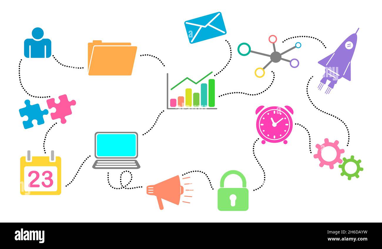 Illustration of a marketing strategy concept Stock Photo - Alamy