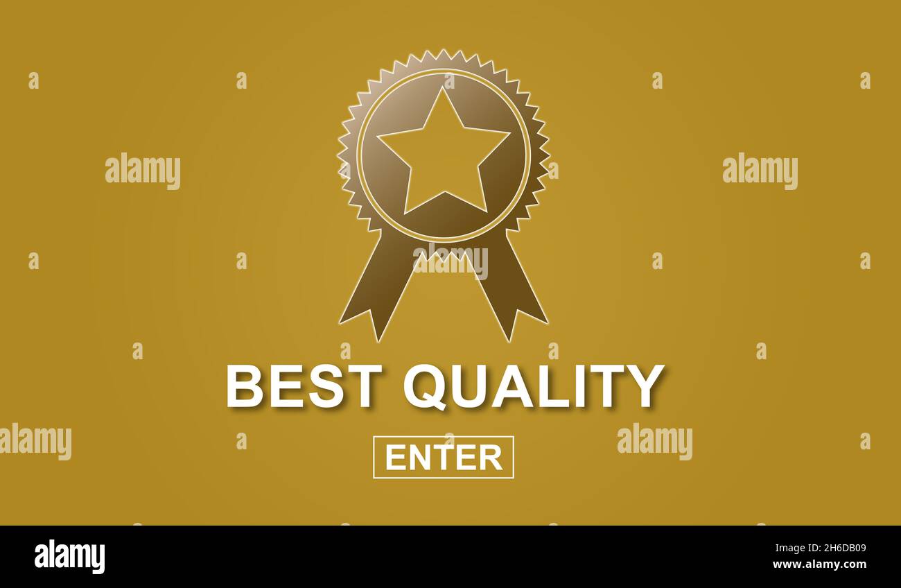 Illustration of a best quality concept Stock Photo - Alamy