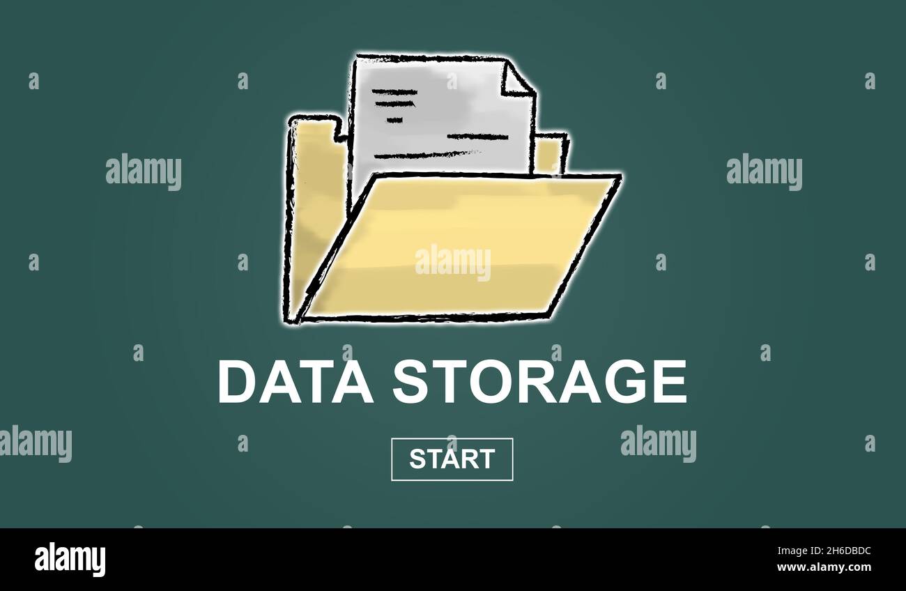 Illustration of a data storage concept Stock Photo - Alamy