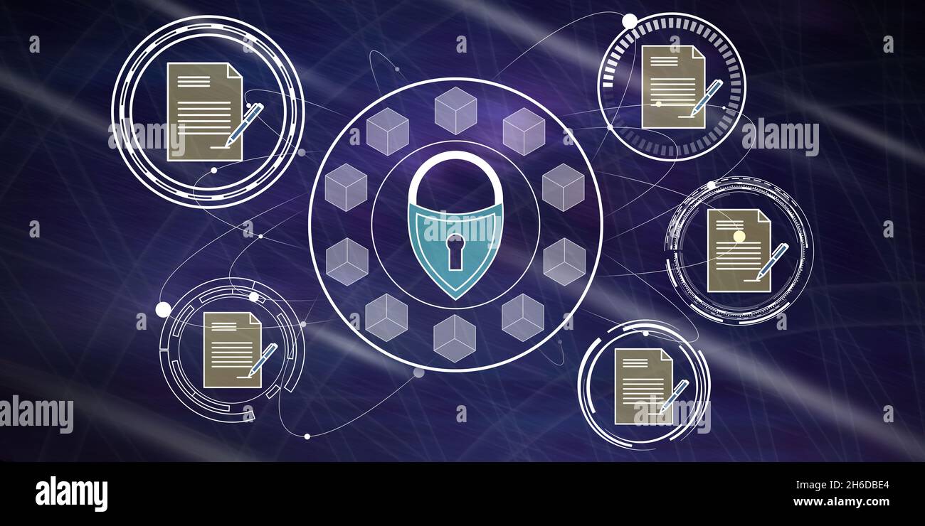 Illustration of a data protection concept Stock Photo - Alamy