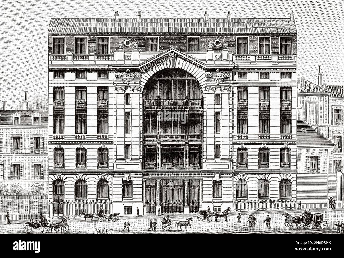 New building of the French Civil Engineers Society, Paris. France ...