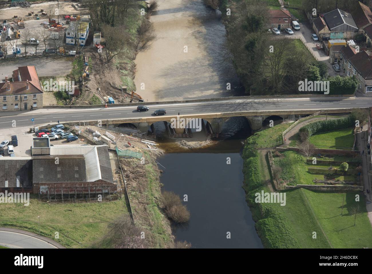 Tadcaster Bridge, that reopened 3 February 2017 after repair work ...