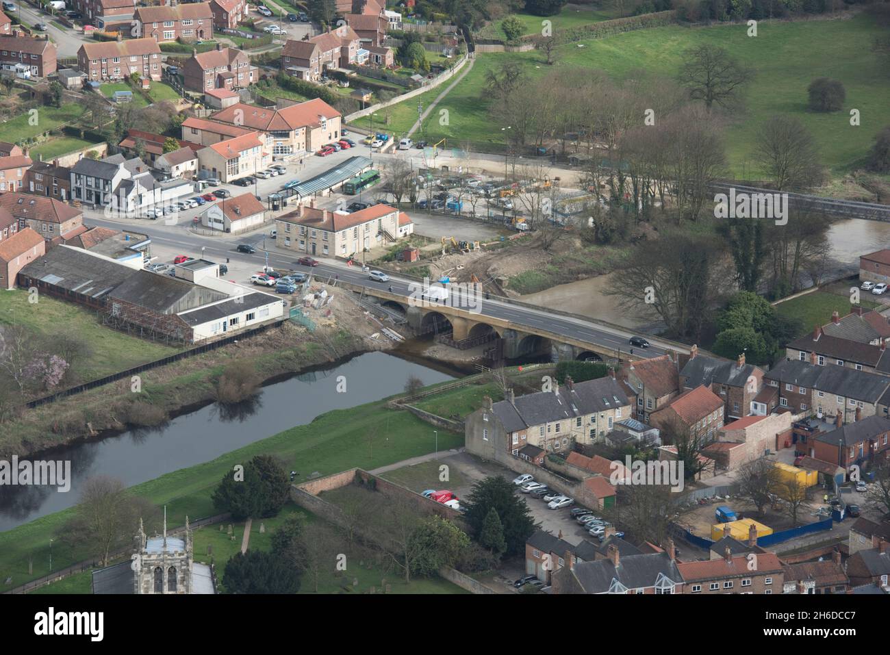 Tadcaster Bridge, that reopened 3 February 2017 after repair work ...