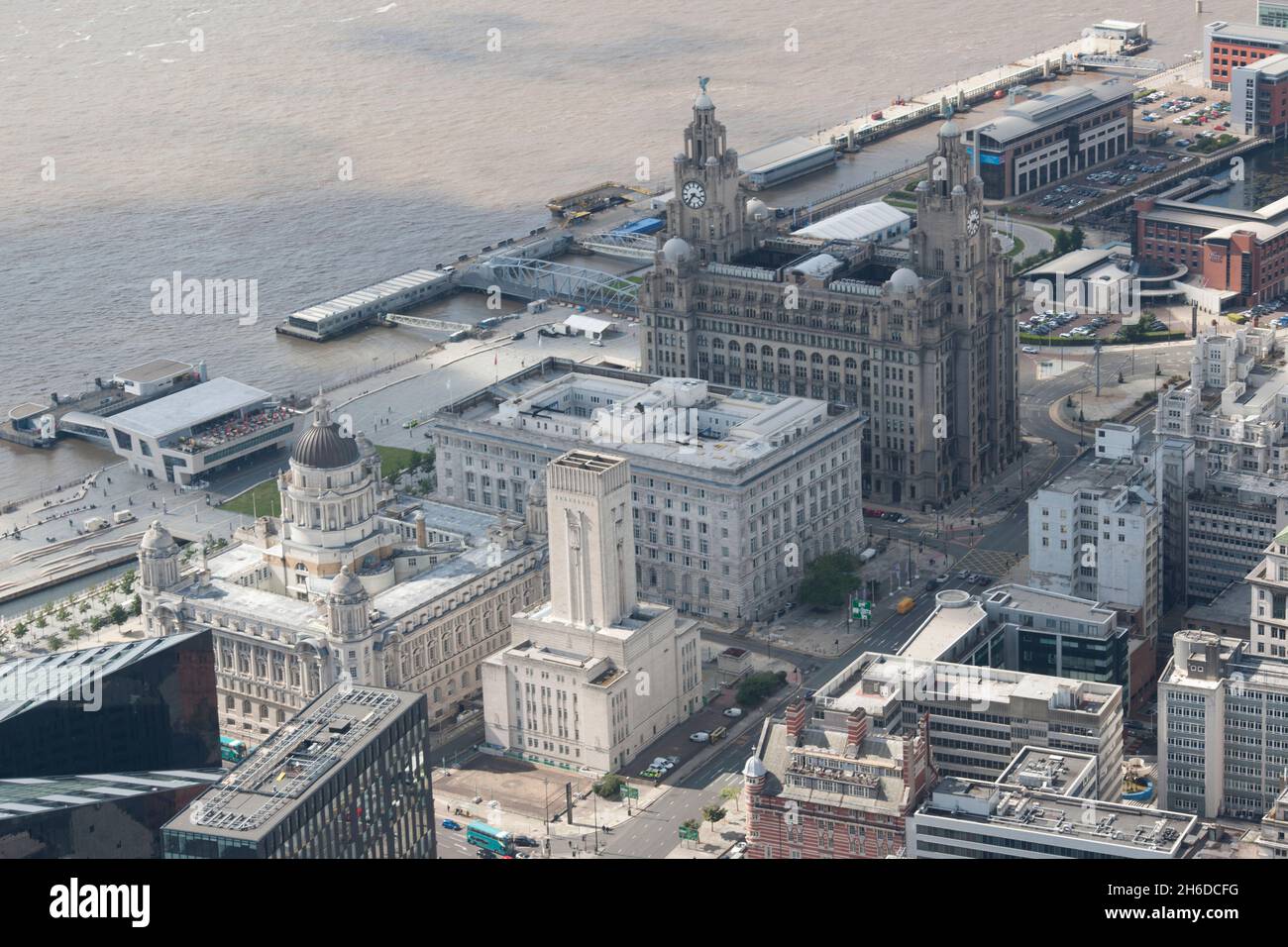 The Three Graces, Liverpool, 2015. The Royal Liver Building, Cunard ...