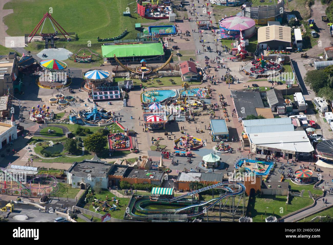 Pleasureland Amusement Park, Southport, Merseyside, 2015 Stock Photo ...