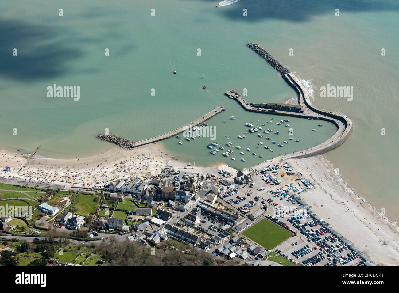 Lyme regis cobb aerial hi-res stock photography and images - Alamy