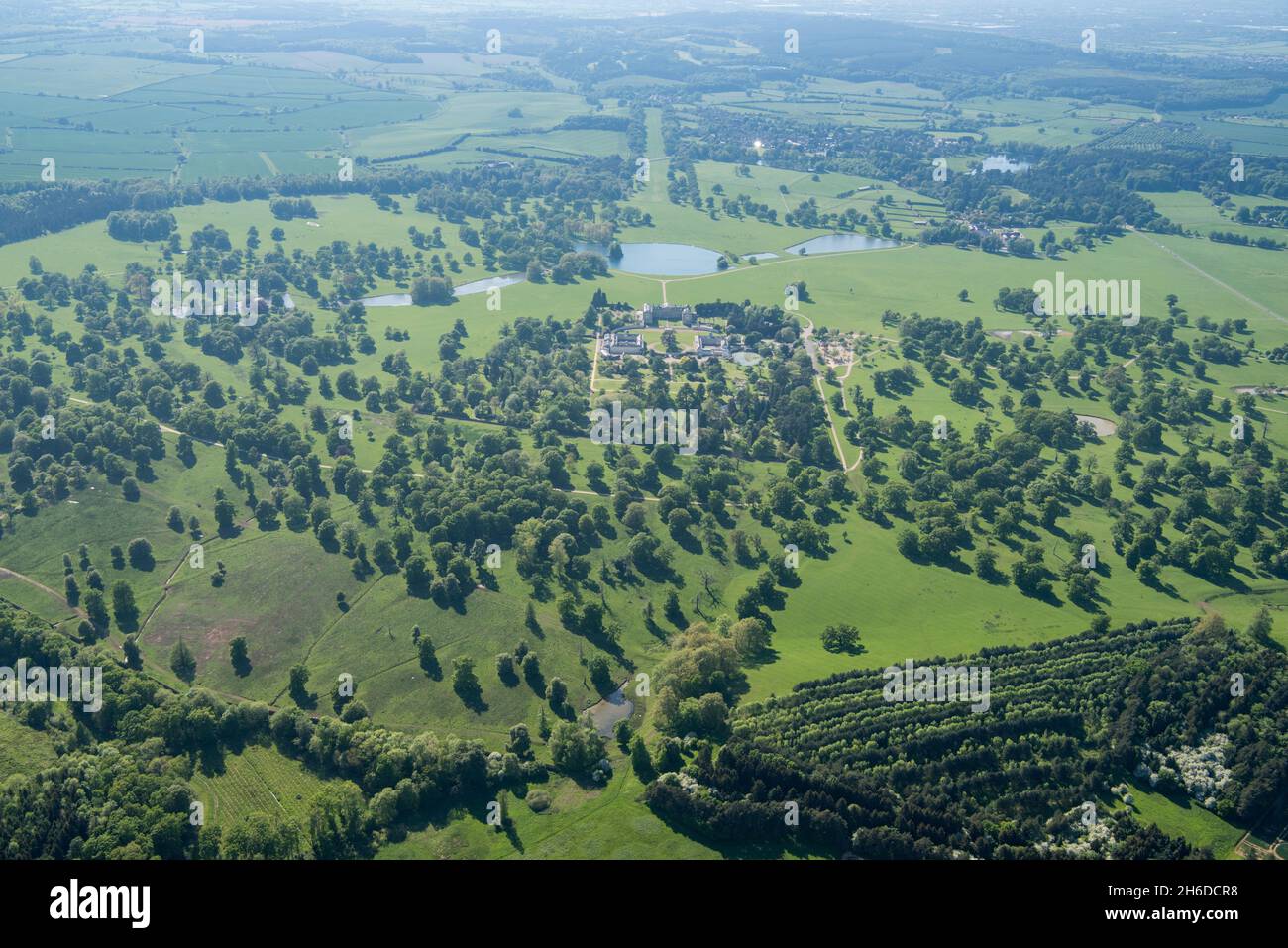 An aerial view of woburn abbey and gardens hi-res stock photography and ...