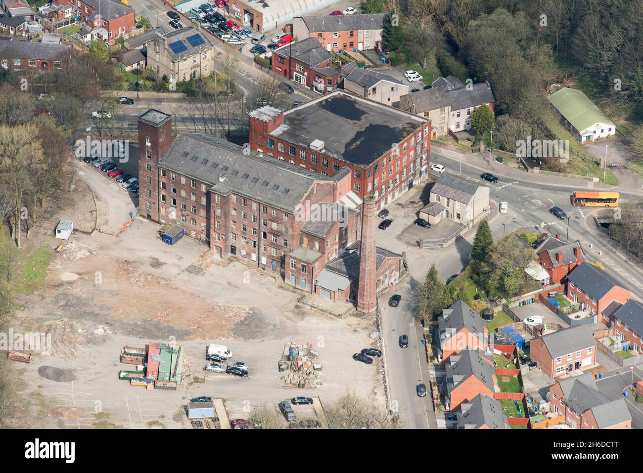 Spotland Bridge New Mill, a disused cotton spinning mill, Rochdale ...