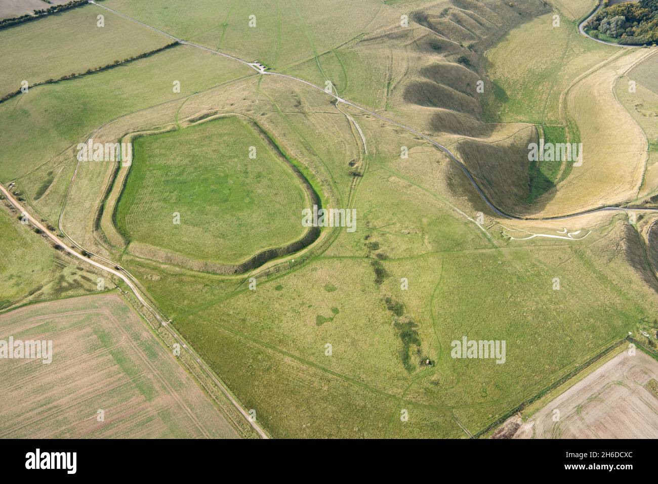 Uffington Castle univallate hillfort and the Uffington White Horse ...