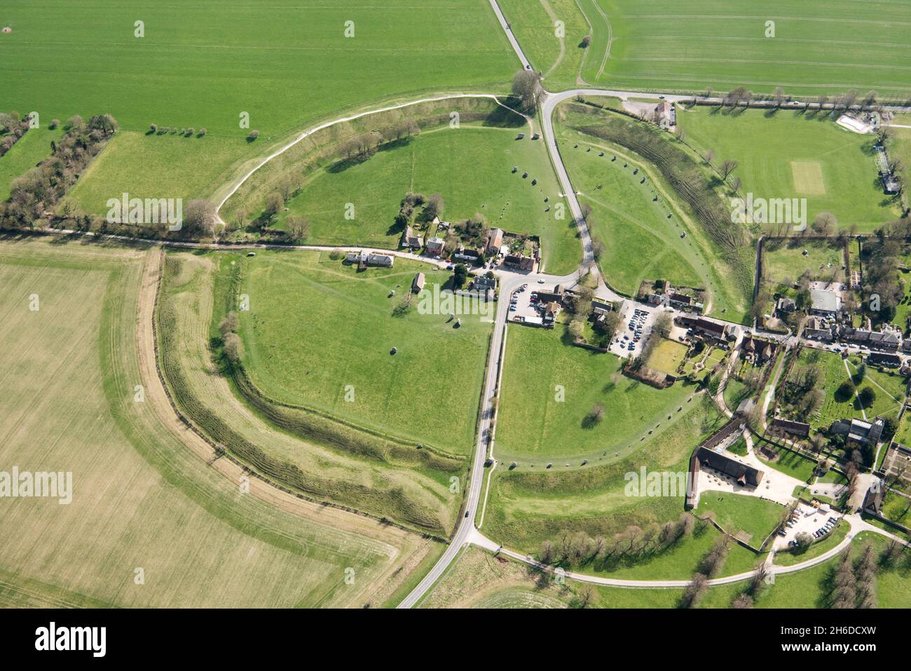 Neolithic henge and stone circles, Avebury, Wiltshire, 2019 Stock Photo ...