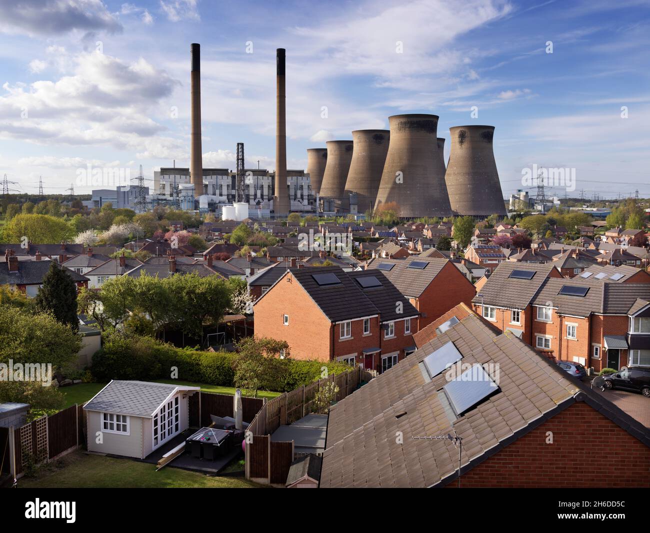 Ferrybridge C Power Station, West Yorkshire, 2018. General view looking ...