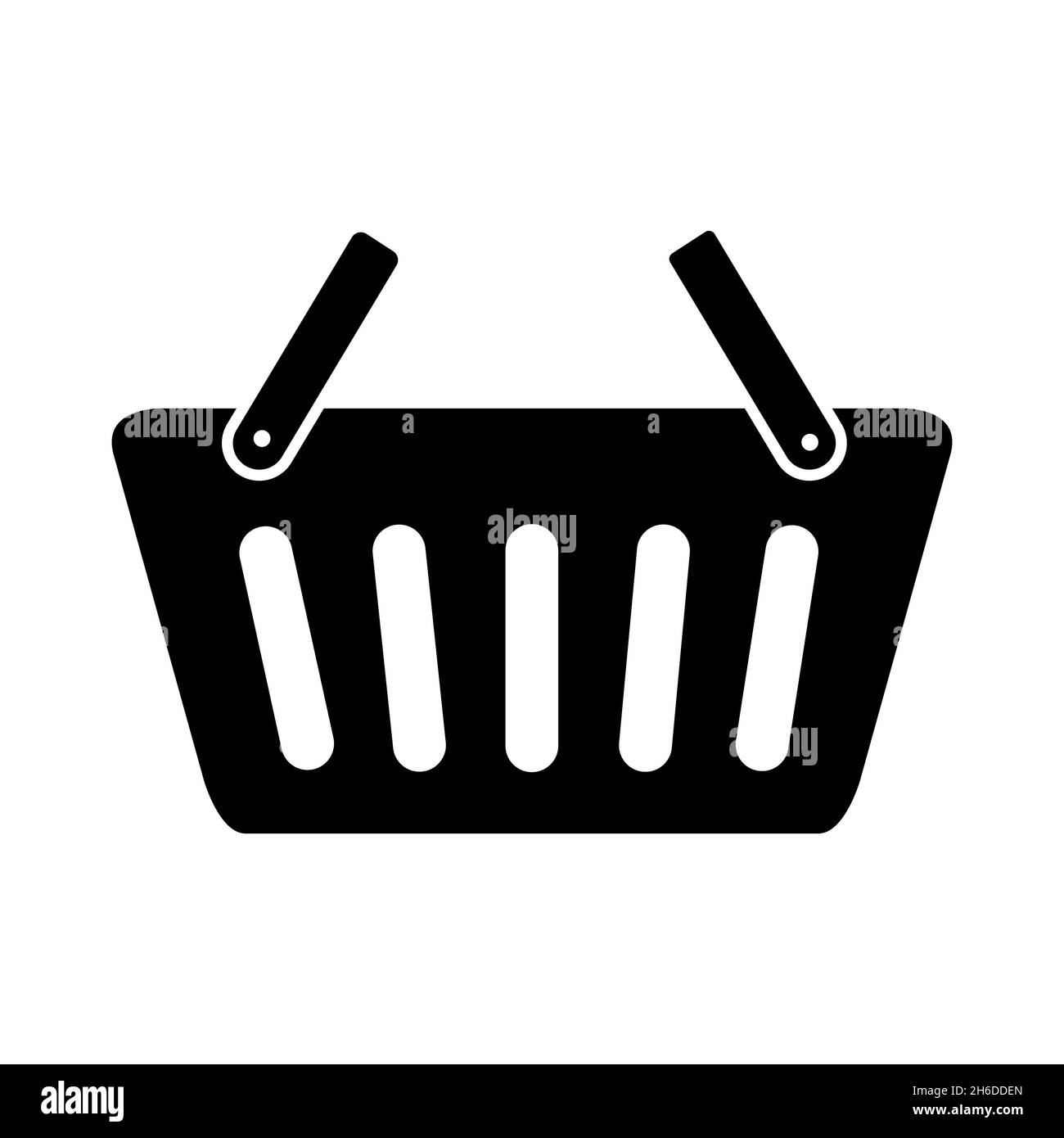 Shopping basket vector icon isolated on white background online shop ...