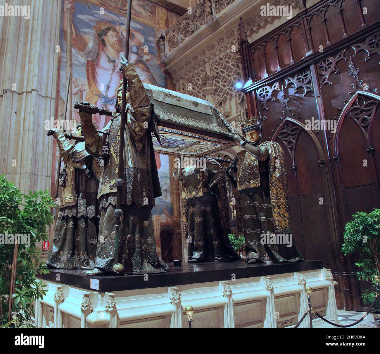 The Tomb of Christopher Columbus in the Seville Cathedral Sevilla Spain ...