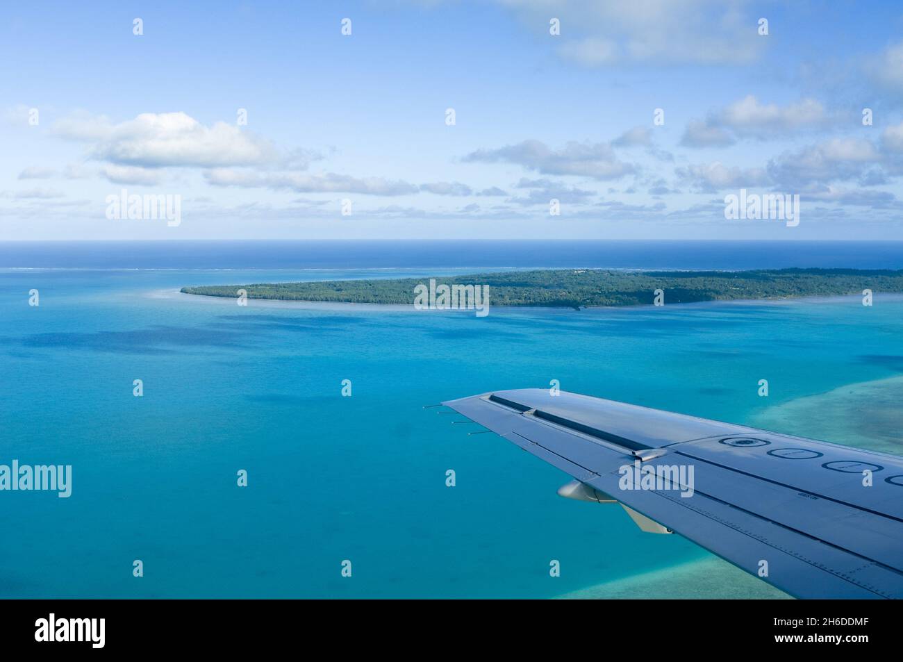 Flying to Aitutaki Island, Cook Islands, Aitutaki Stock Photo - Alamy