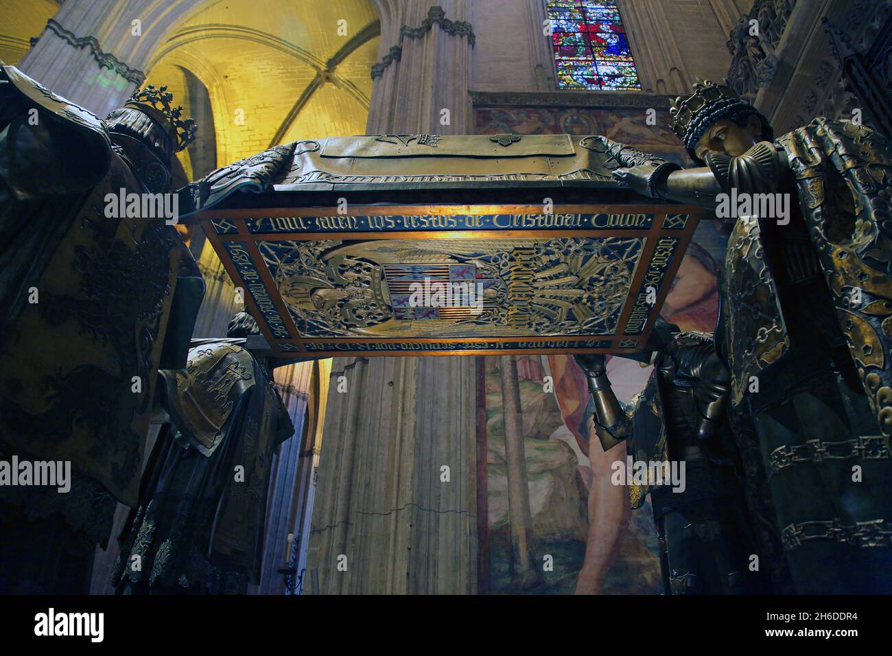 The Tomb of Christopher Columbus in the Seville Cathedral Sevilla Spain ...