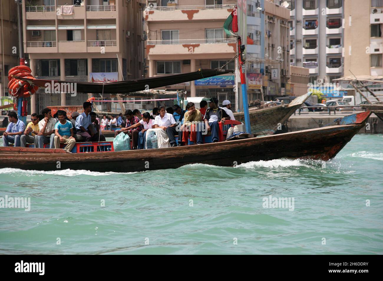 traditional ship on Dubai Creek, United Arab Emirates, Dubai Stock ...
