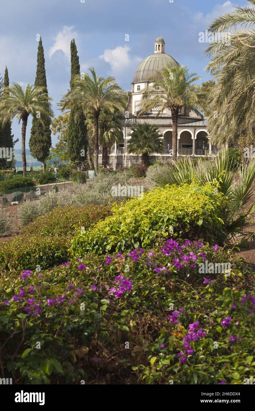Church of the Beatitudes at Mount of Beatitudes, Israel Stock Photo - Alamy