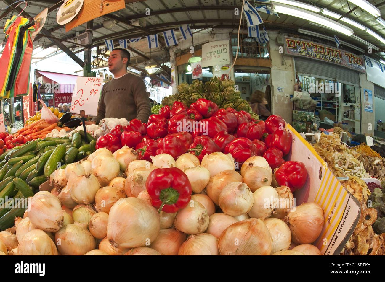 vegetable stand on the Carmel market , Israel, Tel Aviv Stock Photo - Alamy