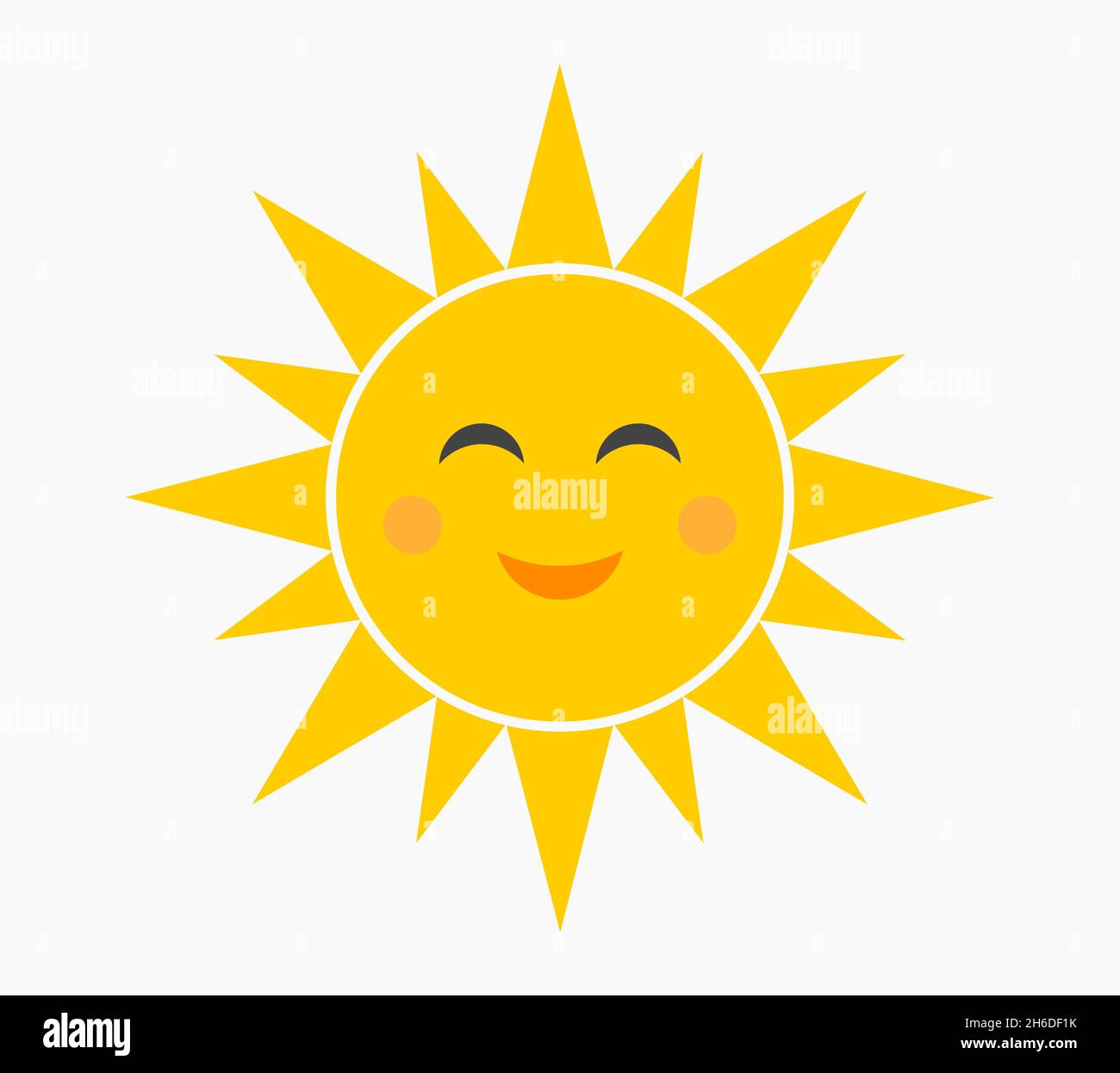 Happy smiling sun symbol. Vector illustration Stock Vector Image & Art ...