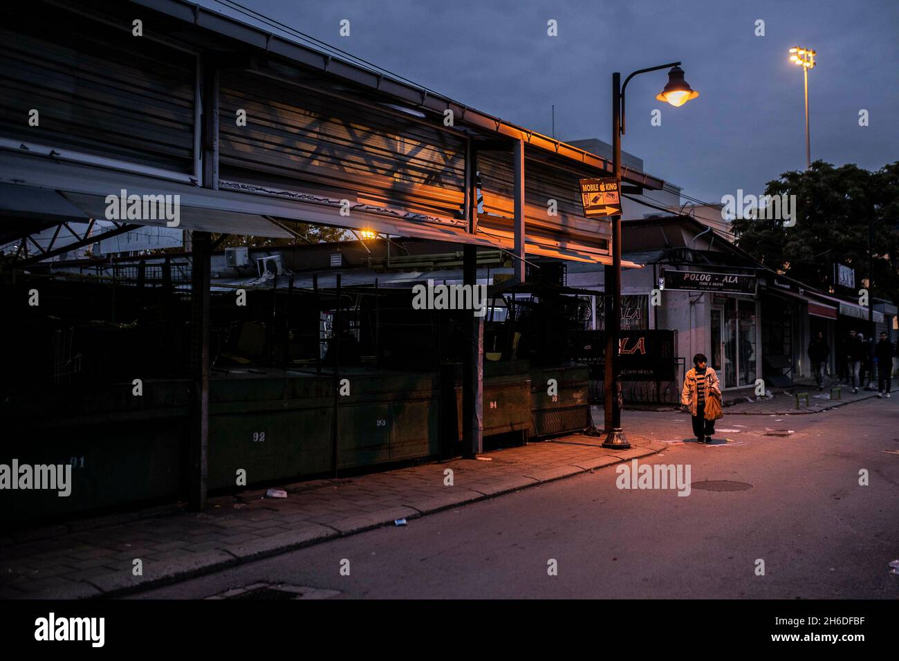 Street scene in the Old Bazaar in Skopje, 10/17/2021. Copyright ...