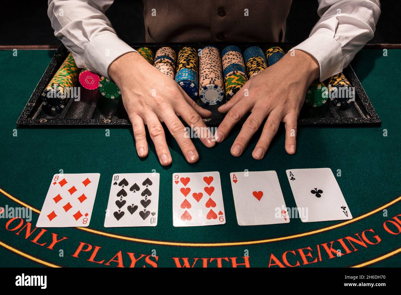 Blackjack table layout hi-res stock photography and images - Alamy
