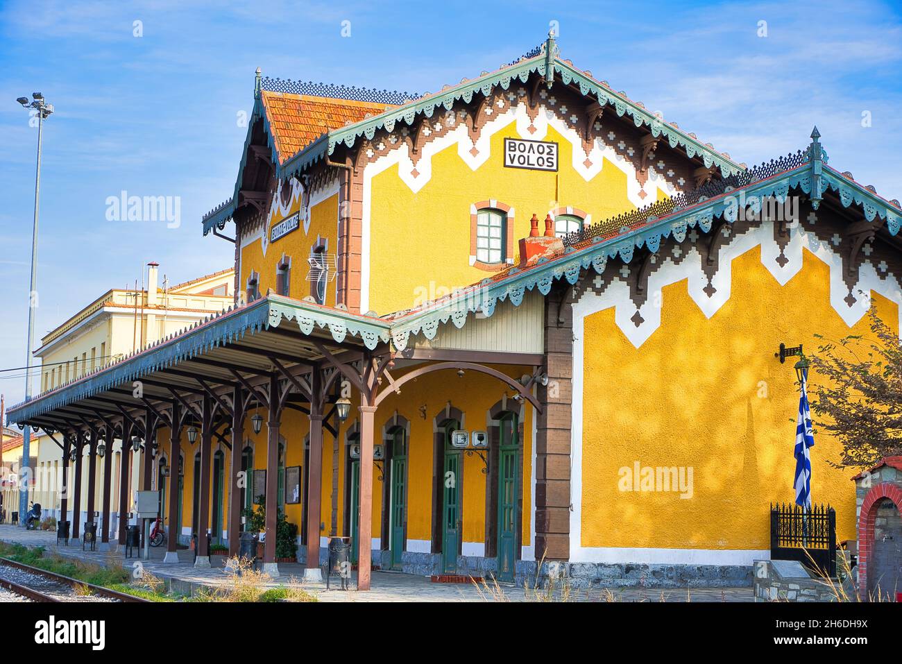 train station. beautiful old train station, architecture. Volos Greece ...