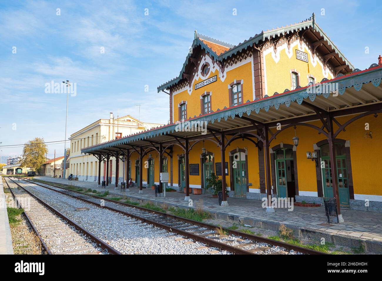 train station. beautiful old train station, architecture. Volos Greece ...