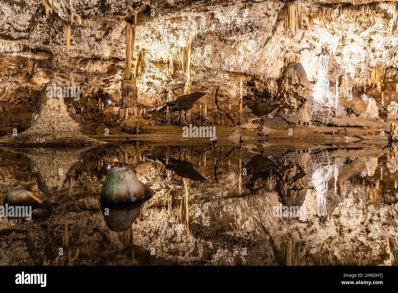 Stalactite decoration of Punkva Caves Stock Photo - Alamy