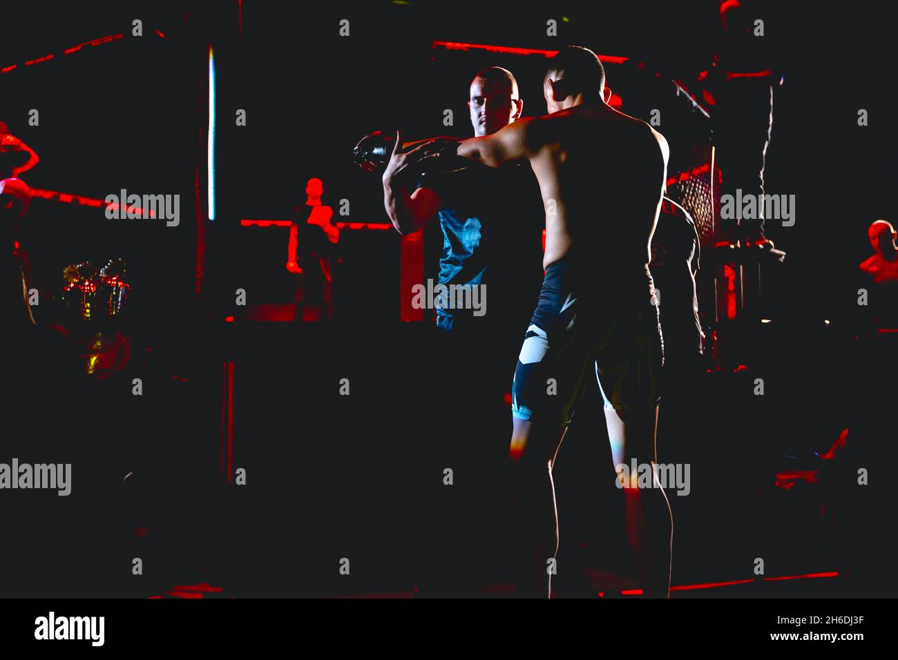 Referee in mma cage fight hi-res stock photography and images - Alamy