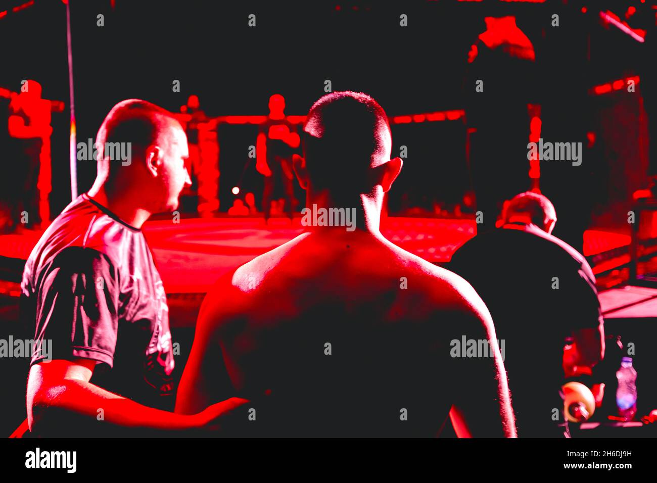 Judge taking last review of MMA competitor, fighter before it enters in ...