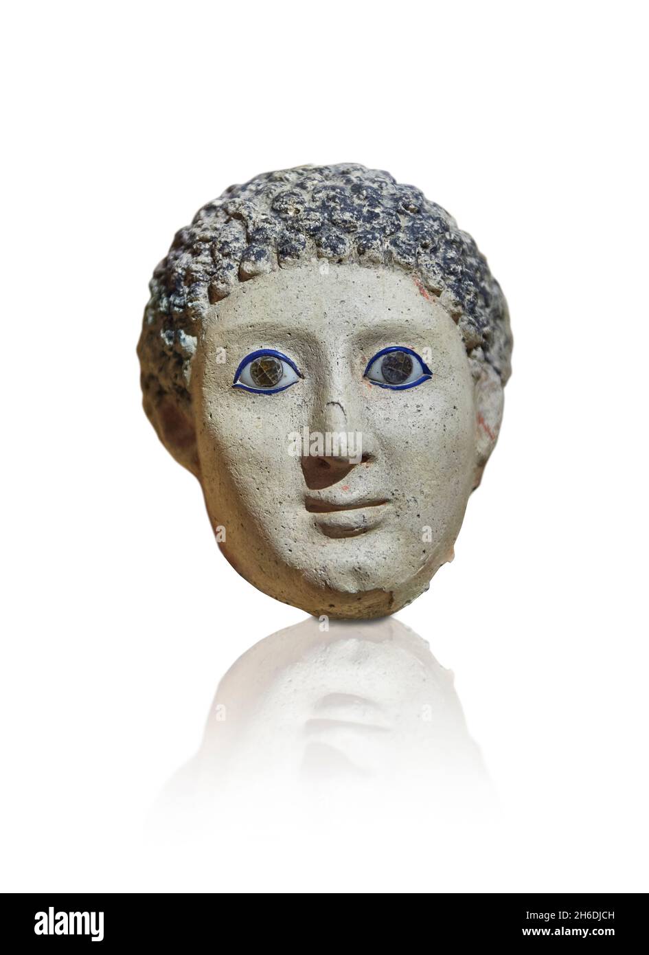 Roman Egyptian plaster funerary Mask, 100 - 199 AD. Louvre Museum ...