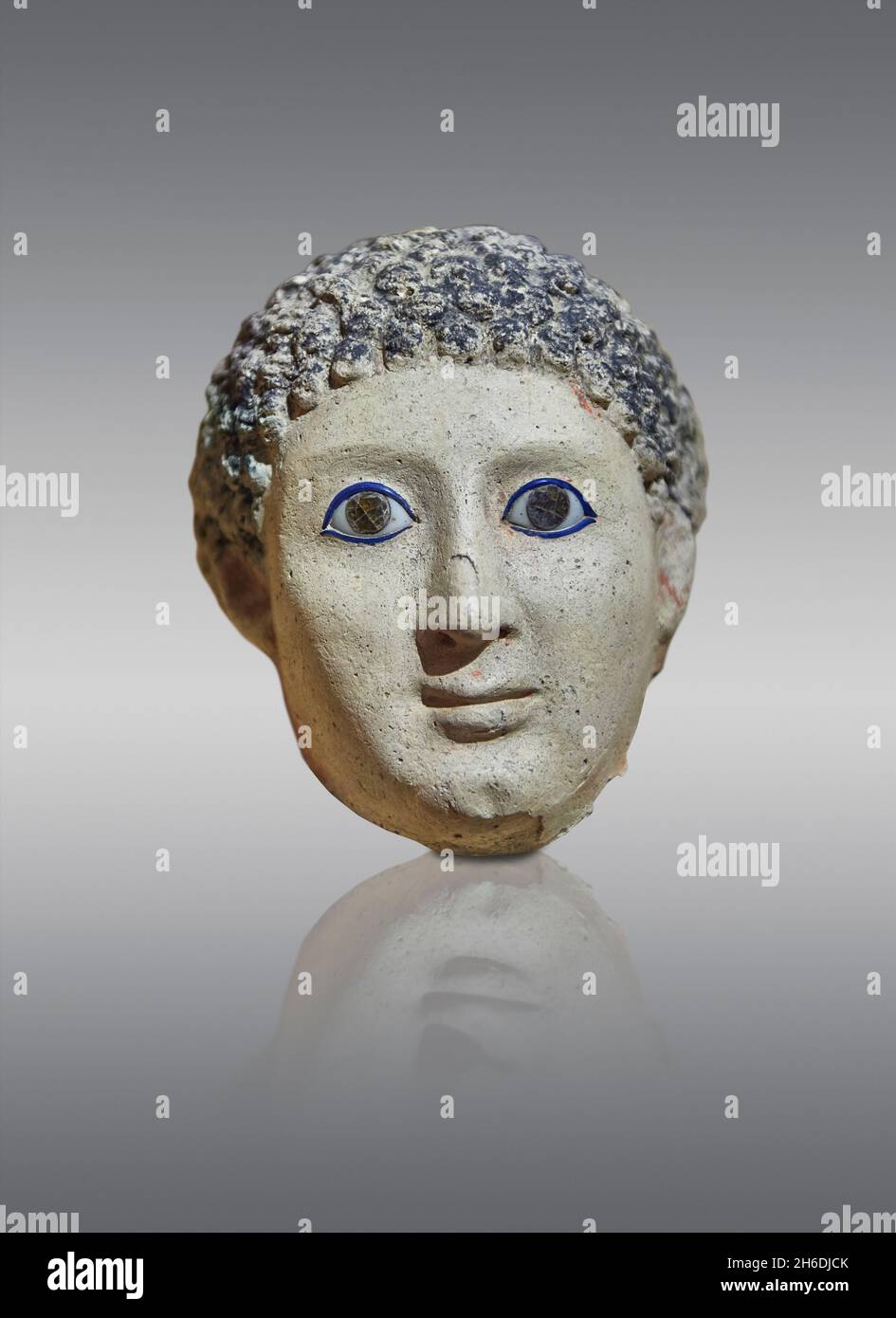 Roman Egyptian plaster funerary Mask, 100 - 199 AD. Louvre Museum ...