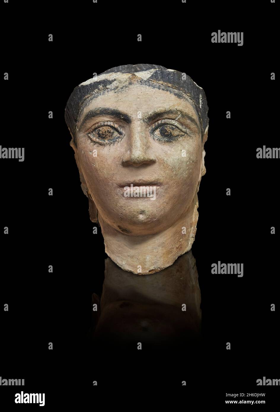 Roman Egyptian plaster funerary Mask, 200 - 299 AD, Antinopolis Egypt ...