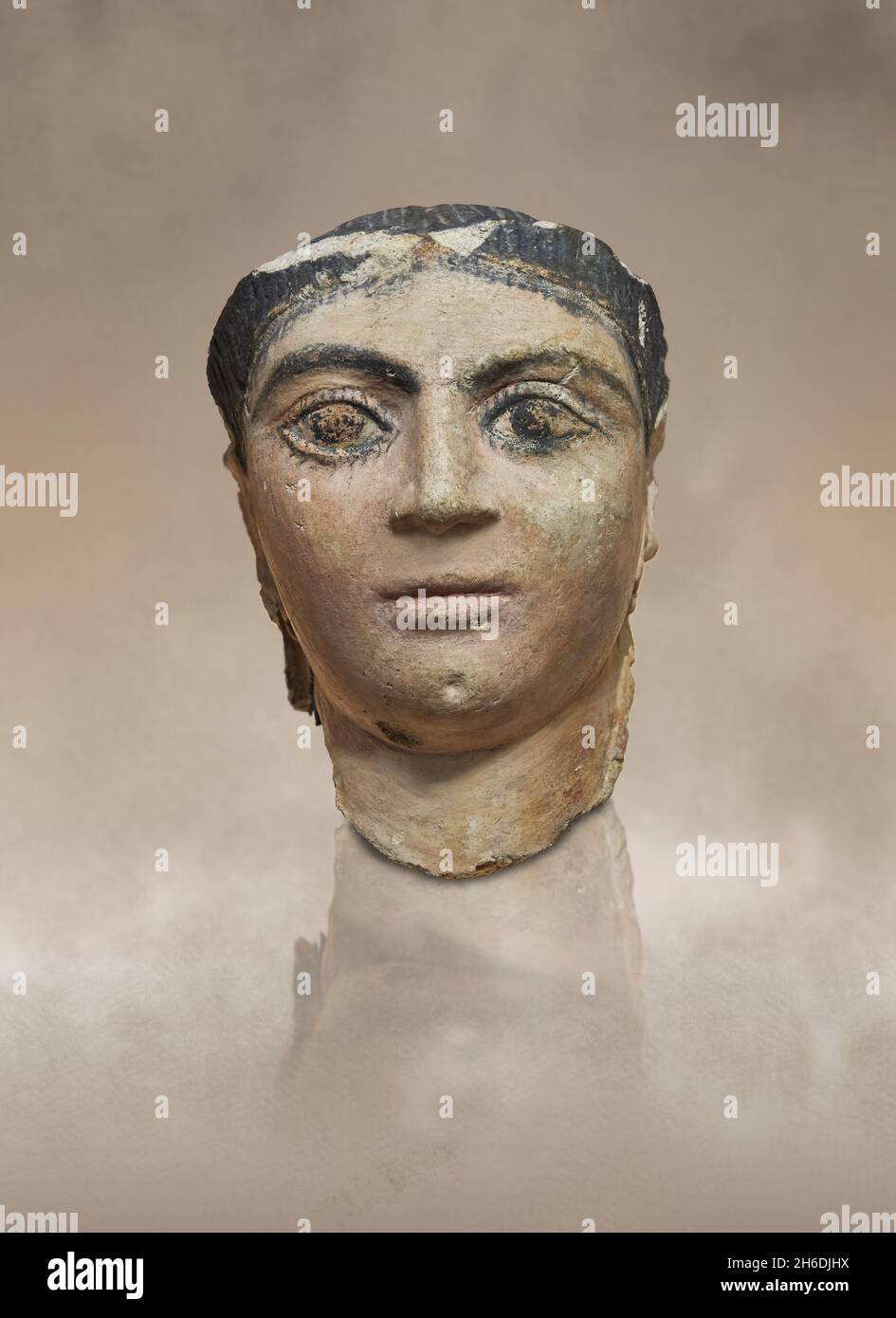 Roman Egyptian plaster funerary Mask, 200 - 299 AD, Antinopolis Egypt ...