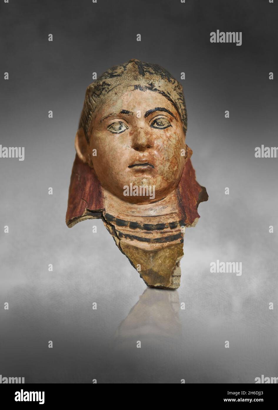 Roman Egyptian plaster funerary Mask, 100 - 150 AD, Cheikh Ibada ...