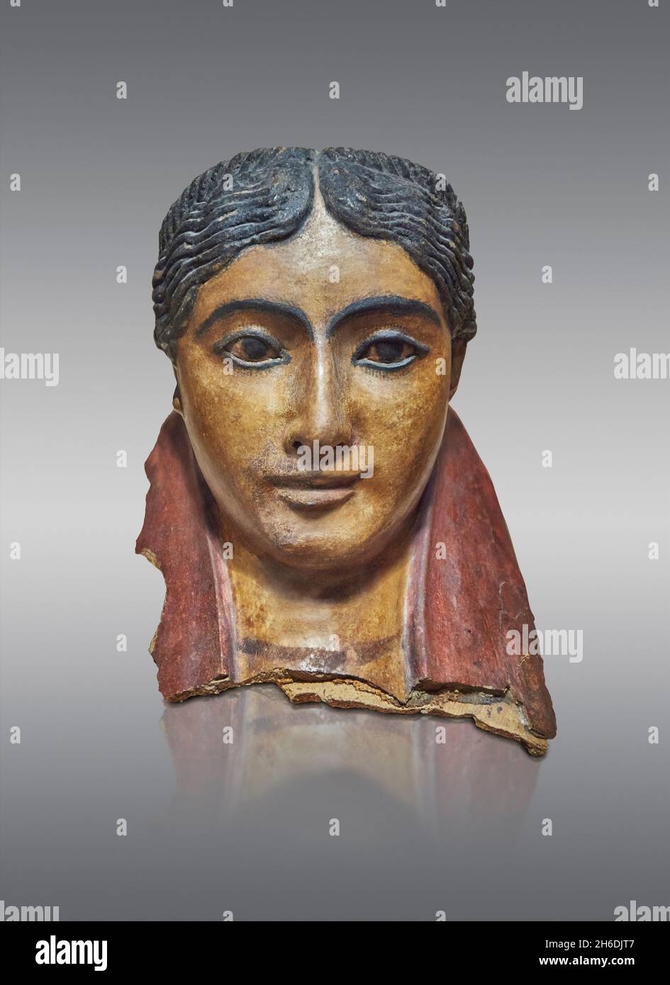 Roman Egyptian plaster funerary Mask, 100 - 149 AD. Louvre Museum AF ...