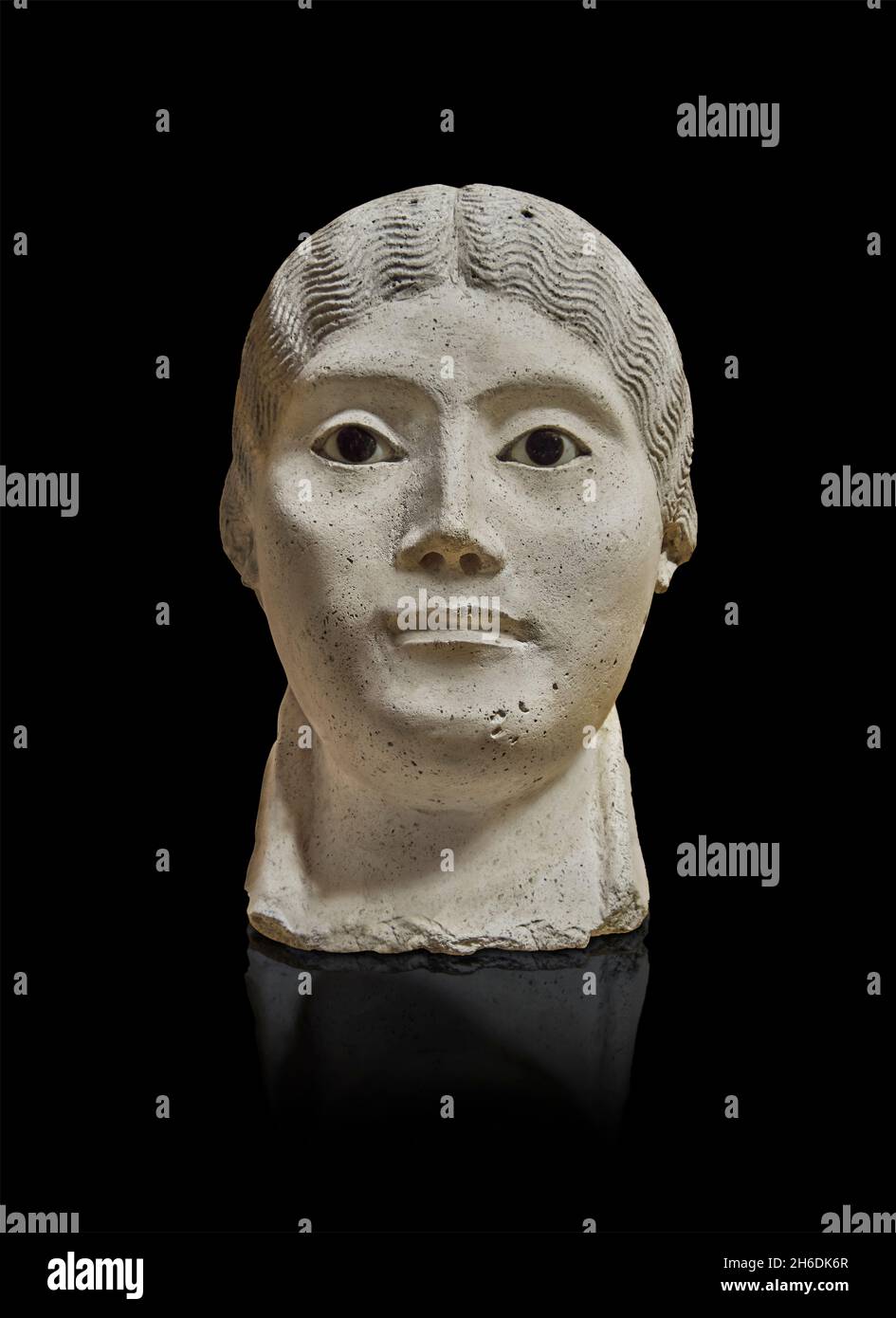 Roman Egyptian plaster funerary Mask, 100 - 199 AD. Louvre Museum ...