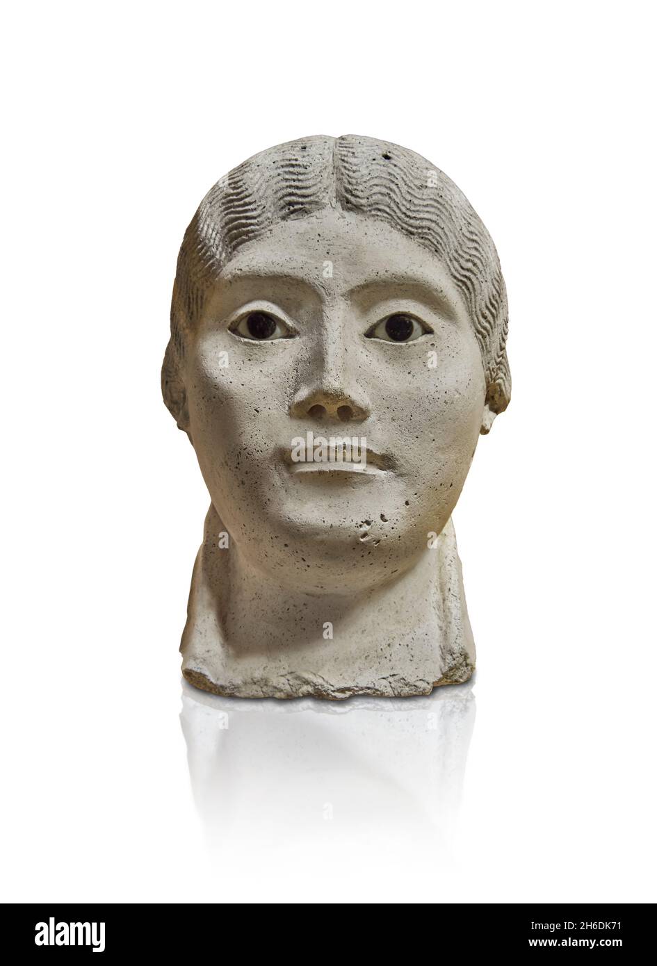 Roman Egyptian plaster funerary Mask, 100 - 199 AD. Louvre Museum ...