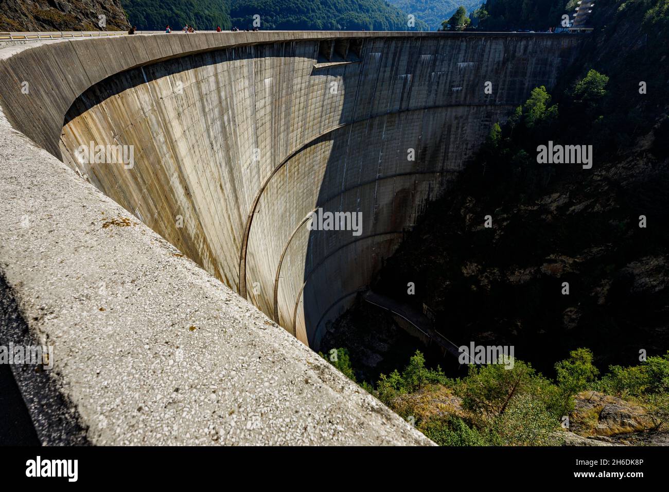 The barajul vidraru hydroelectric dam in the carpathian of Romania ...