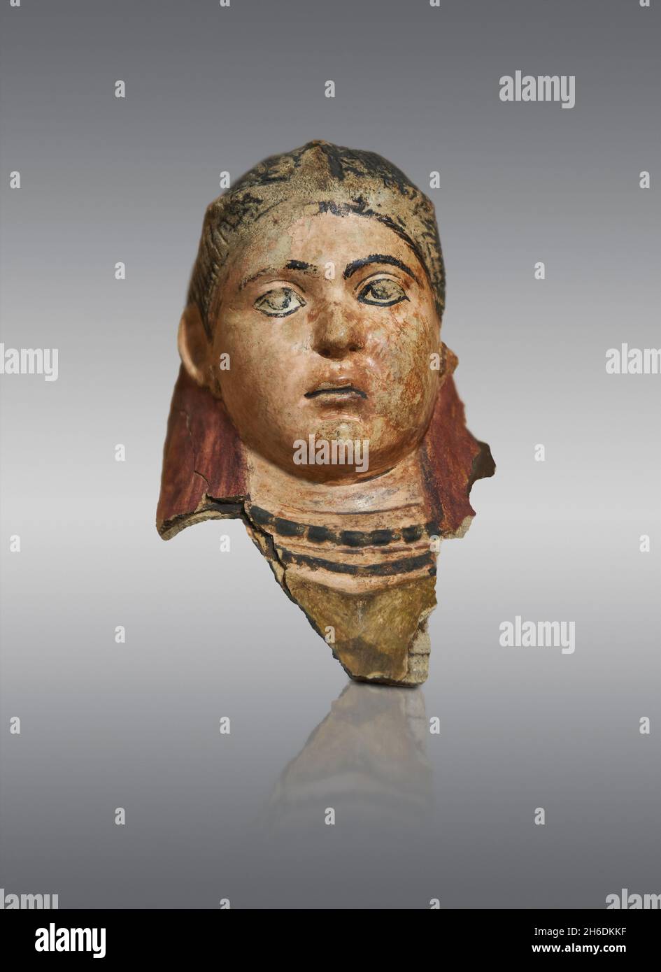 Roman Egyptian plaster funerary Mask, 100 - 150 AD, Cheikh Ibada ...