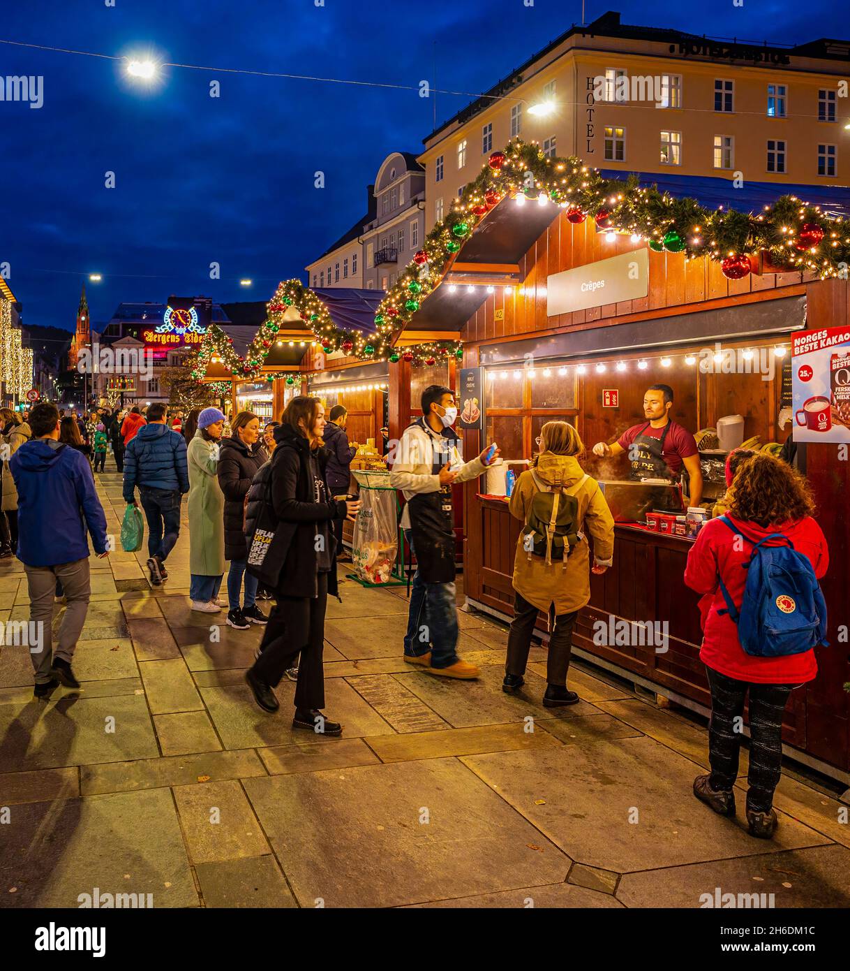 Tha annual Christmas Market in Bergen, Norway Stock Photo - Alamy