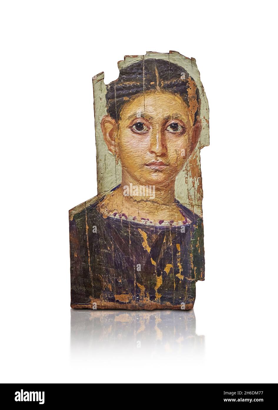 Roman Egyptian Fayum mummy portrait, 130 - 150 AD, Antinopolis. Louvre ...