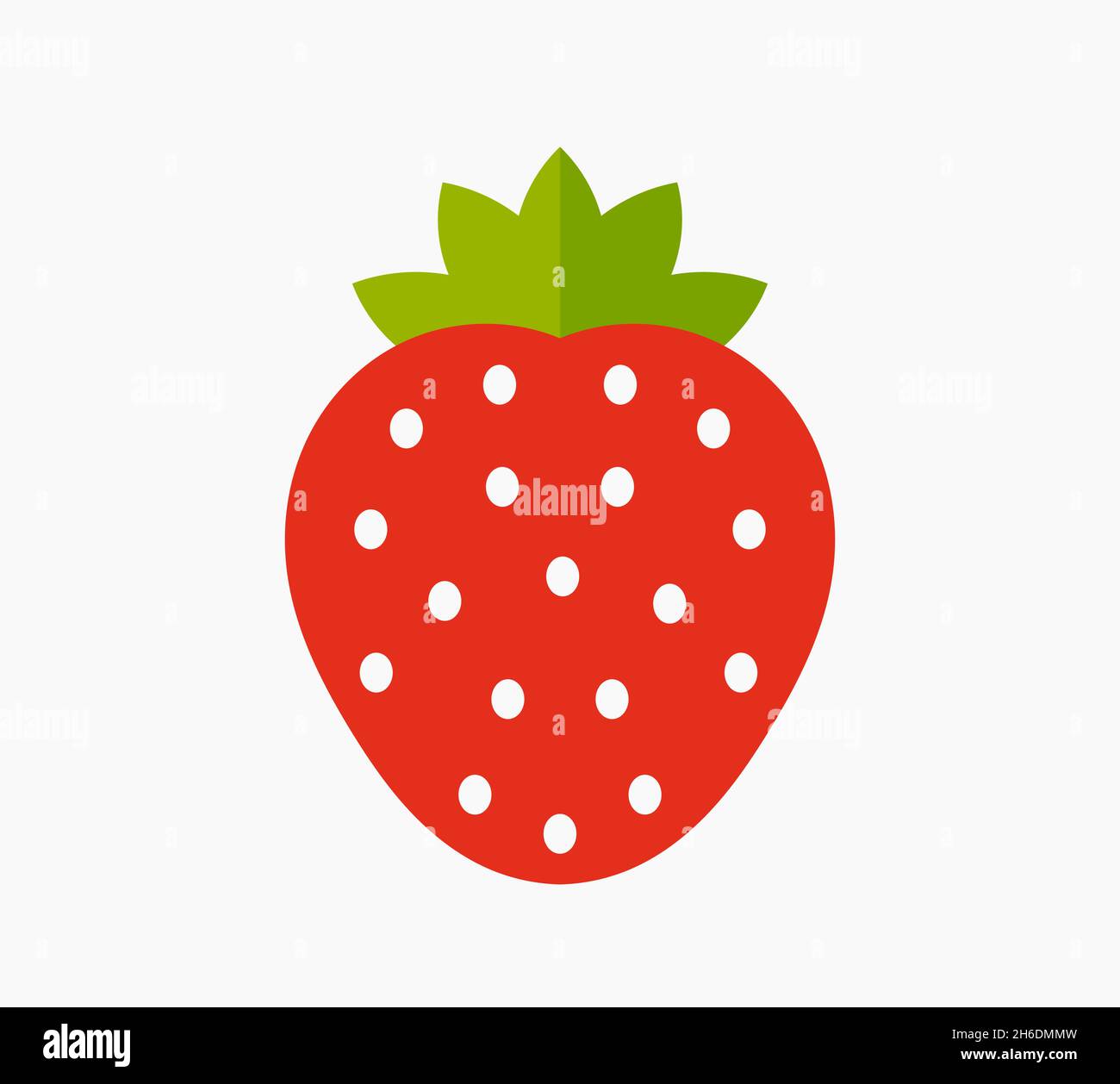 Red strawberry fruit symbol. Strawberry icon isolated. Vector ...