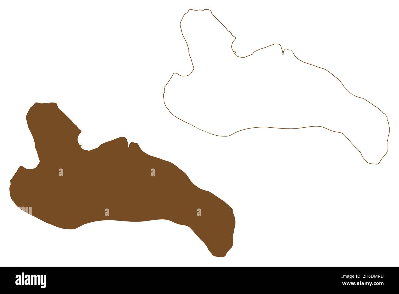 Rantau island (Republic of Indonesia, South East Asia) map vector ...