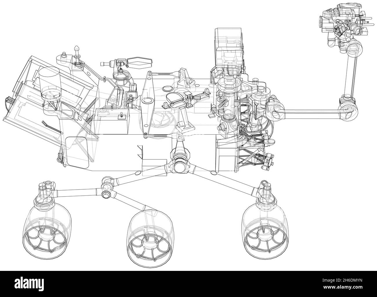 Mars Rover. Vector rendering of 3d Stock Vector Image & Art - Alamy