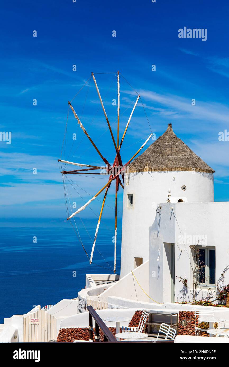 Greece, Cyclades Archipelago, Santorini Island in the Aegean Sea ...